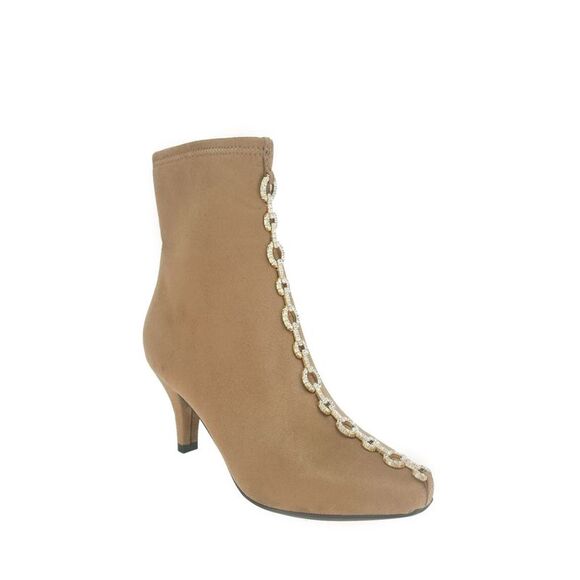 Impo | Shoes | Impo Womens Beige Stretch Naja Square Toe Kitten Heel ...